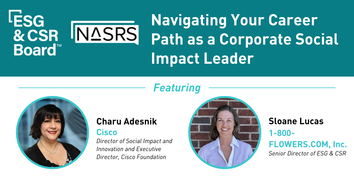 Panel on Navigating Your Career Path as a Corporate Social Impact Leader