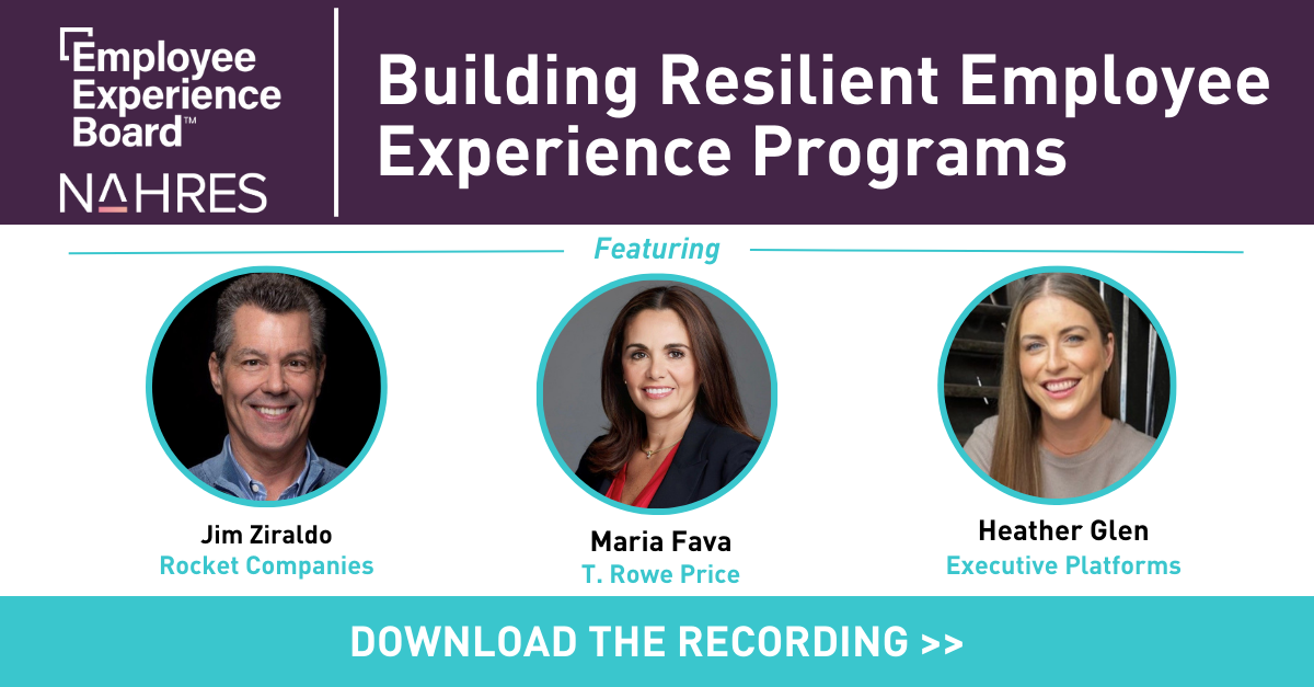 Panel on Building Resilient Employee Experience Programs